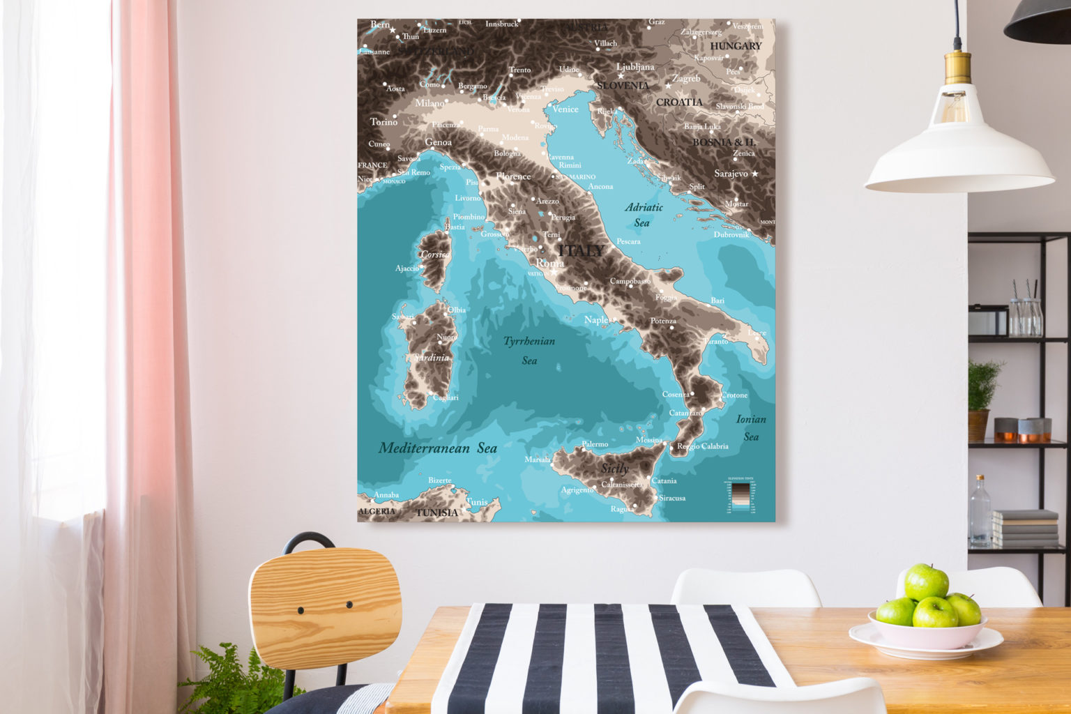 Mappa d'Italia Dettagliata - Cartina Italiana - Scegli tra 13 Modelli
