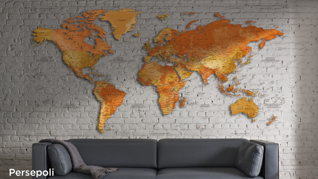 Tavola in Plexiglas Trasparente - Mappe del Mondo - Acquista